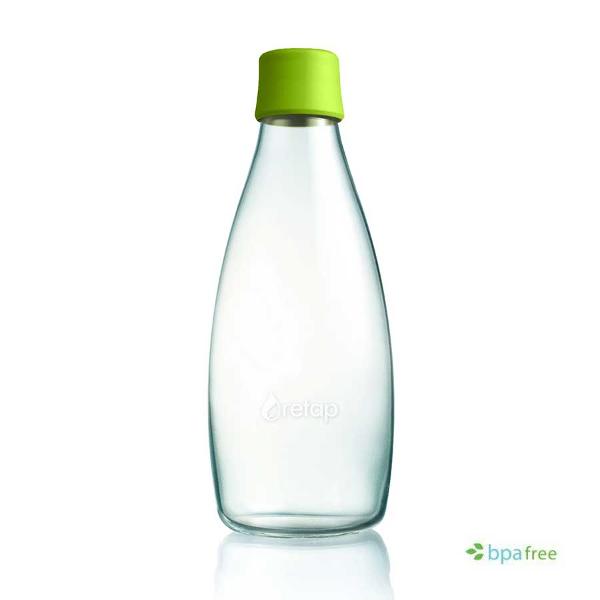 Botella de vidrio reusable para agua Retap 08L | Botellas reutilizables ...